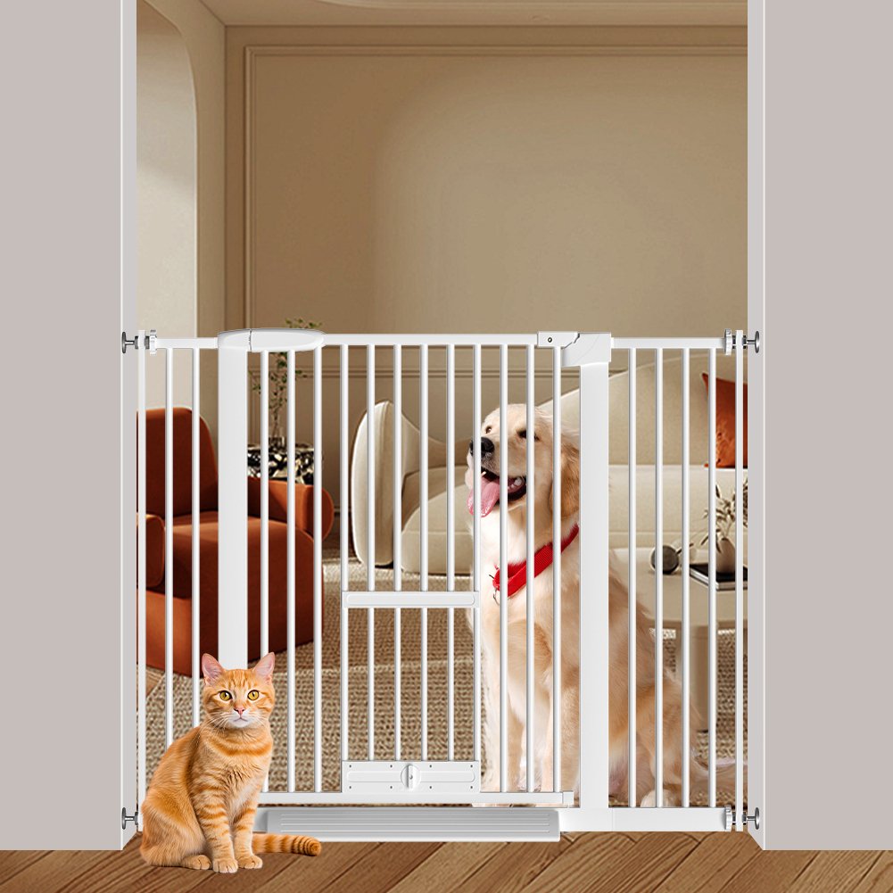 Stylish Clear Freestanding Dog Gates - Seamlessly Blend with Your ...