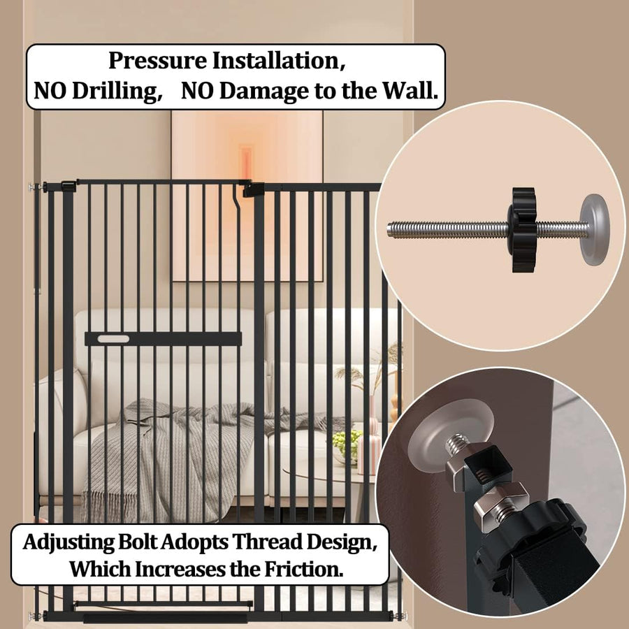 FairyBaby 55"/61" Extra Tall Cat Gate with Narrow Bar Spacing