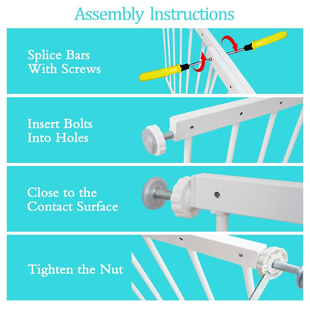 FairyBaby Pressure Mounted Window Guard for Kids White/Black