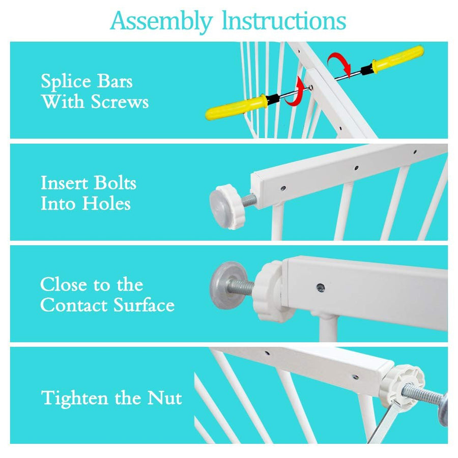 FairyBaby Pressure Mounted Window Guard for Kids White/Black